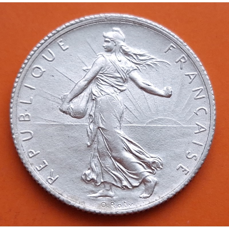 FRANCIA 2 FRANCOS 1916 SEMEUSE - SEMBRADORA KM.845.1 MONEDA DE PLATA EBC France 2 Francs silver coin
