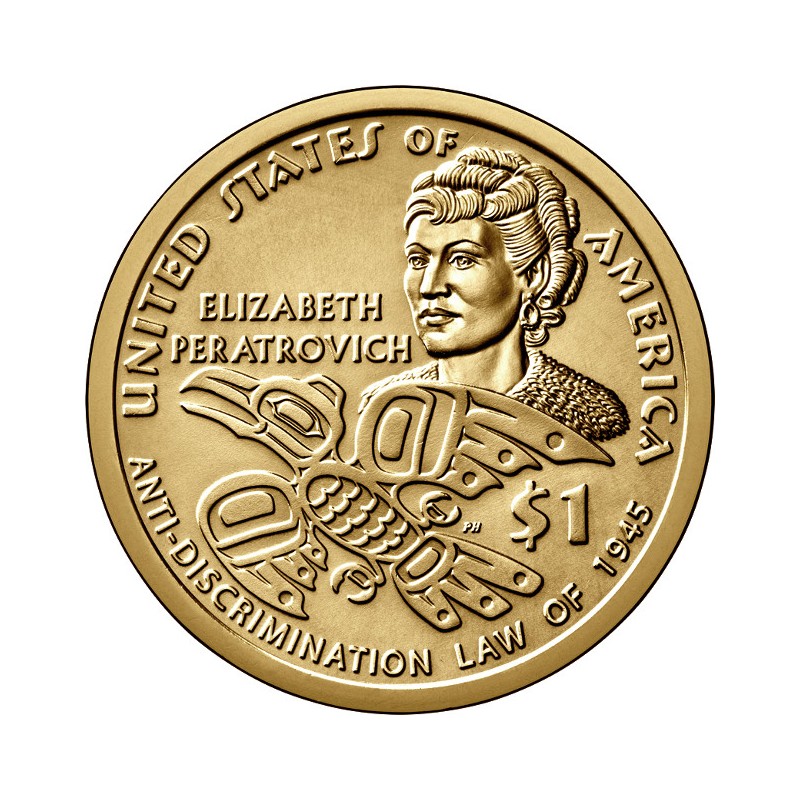  ESTADOS UNIDOS 1 DOLAR 2020 P INDIA SACAGAWEA ELIZABETH PERATROVICH SC